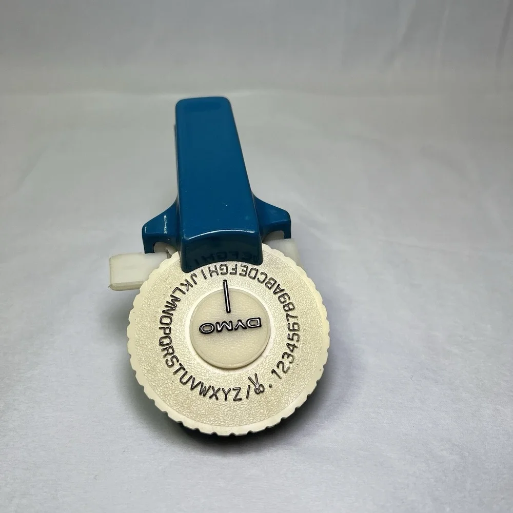 Dymo | Office | Vintage Blue Dymo Mini Label Maker Usa 98s Handheld ...